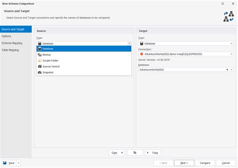 Sql Server Schema Compare Diff Tool For Sql Database Schema Comparison