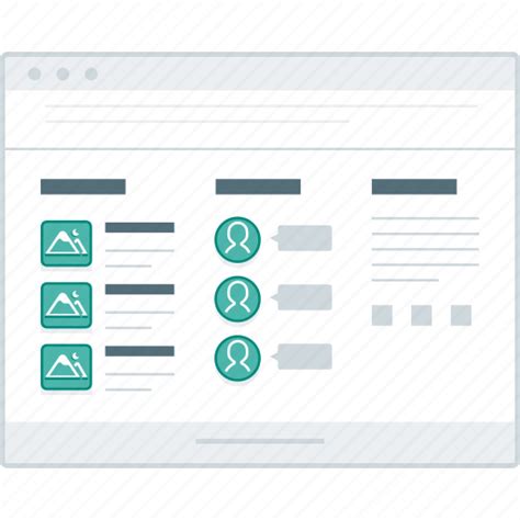 browser footer layout page website wireframe workflow icon