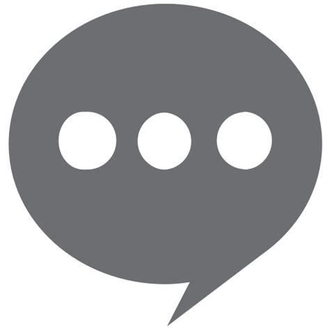 Gray Message Messenger Speech Text Icon Download On Iconfinder