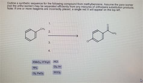 solved outline a synthetic sequence for the following