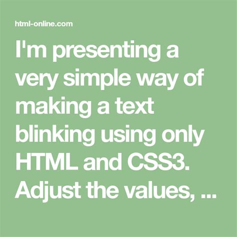 Create A Blinking Text Effect Using HTML And CSS