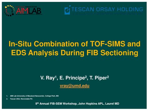 Pdf In Situ Combination Of Tof Sims And Eds Analysis During Fib Sectioning