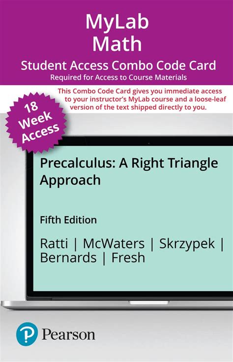 Precalculus A Right Triangle Approach Mylab Math With