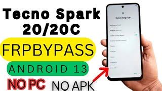 Tecno Spark C Frp Bypass Android Tecno Spark Pro Google Account Bypass Without Pc