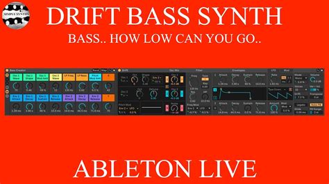 Ableton Live 12 Drift Bass Synth Youtube