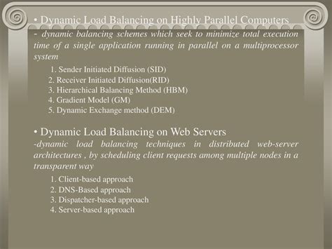 Dynamic Load Balancing In Webservers And Parallel Computers By Ppt Download