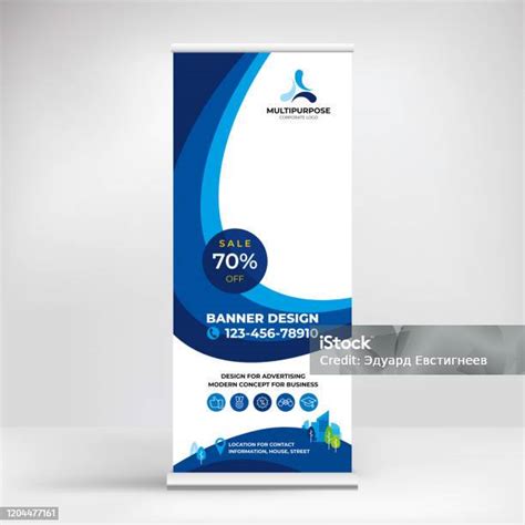 배너 디자인 롤업 광고 스탠드 컨퍼런스 세미나 사진 및 텍스트 배치를위한 포스터 템플릿 프레젠테이션을 위한 창의적인 배경 0명에 대한 스톡 벡터 아트 및 기타 이미지