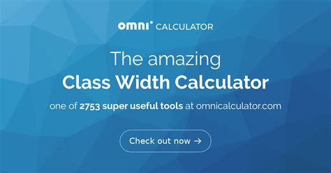Class Width Calculator