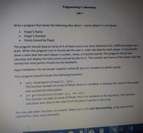 Solved Programming Il Laboratory Lab 4 Write A Program That Chegg Com