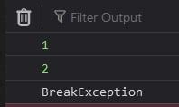JavaScript ForEach Break Exit Loop Example Code