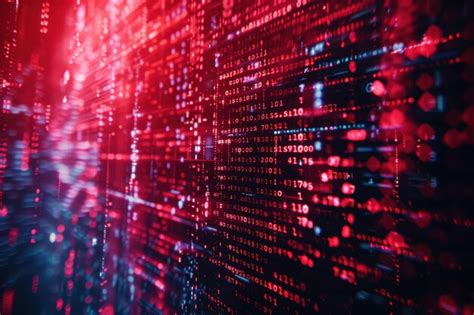 Digital Binary Coding On Network Futuristic Technology Background