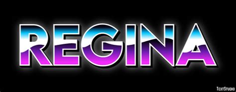 Regina Efeito De Texto E Desenho De Logotipo Nome