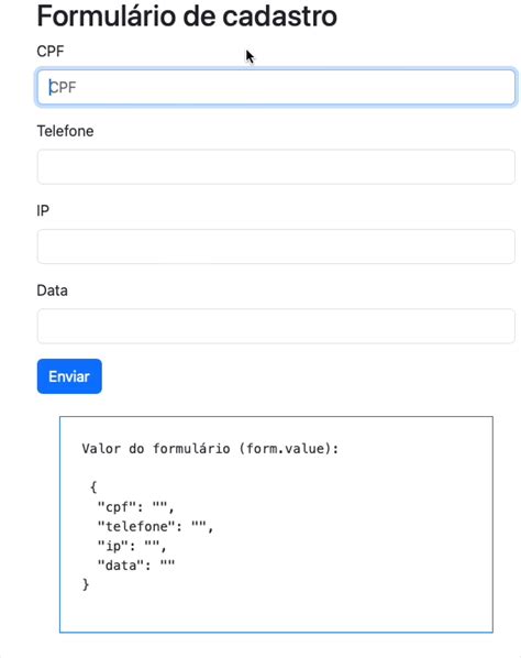 como aplicar uma máscara de telefone cpf ip e data com ngx mask