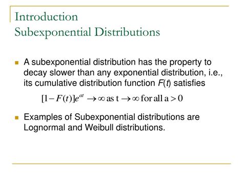 Ppt Resource Sharing With Subexponential Distributions Powerpoint