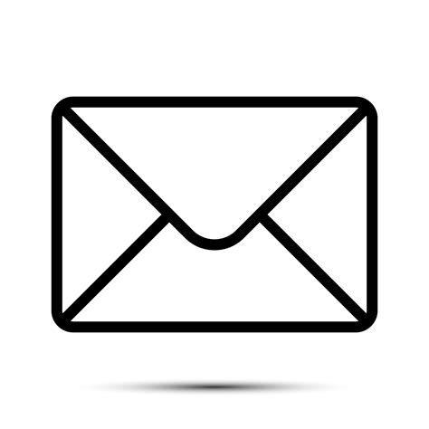 Trendy Email Icon Message Icon Mail Icon Inbox Sign Messaging Symbol Envelope Black And