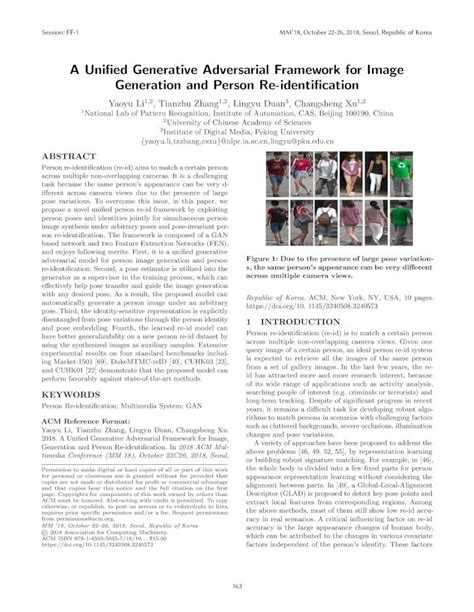 PDF A Unified Generative Adversarial Framework For Unified Generative A Unified Generative