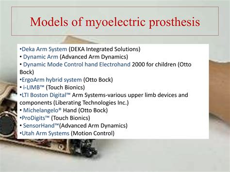 Myoelectric Prosthesis Pptx