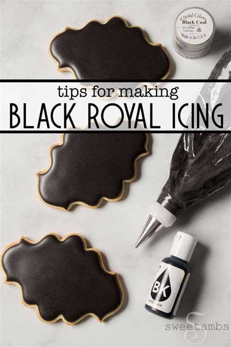 How To make Black Royal Icing (Step by Step Guide) - SweetAmbs