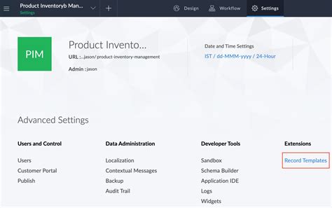 Manage Record Templates Manageengine Appcreator Help