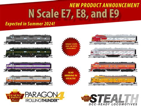 New Product Announcement N Scale E7 And N Scale E8 E9