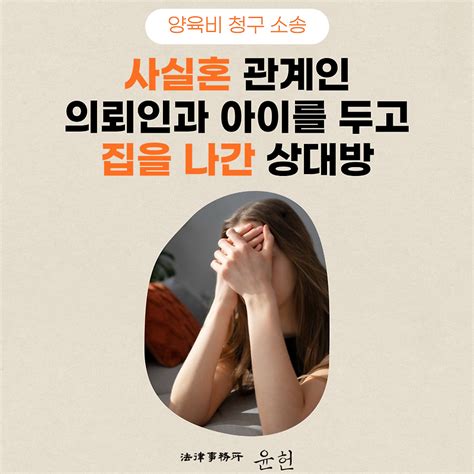 양육비청구소송 사실혼 관계였던 남자친구에게 아이의 양육비를 청구하고자 했던 의뢰인 이윤환 변호사