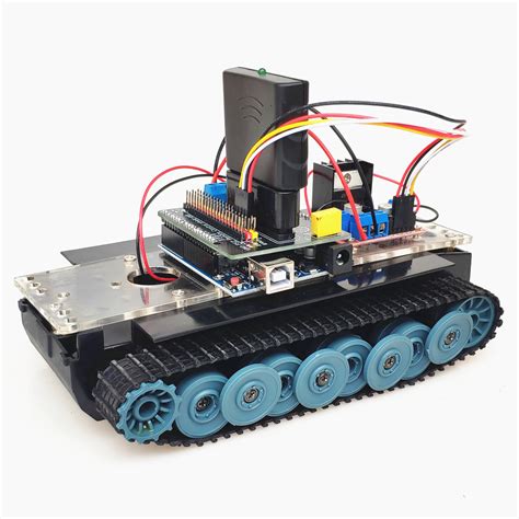 ps2 remote control tank robot suit mixly programming l298n chassis for