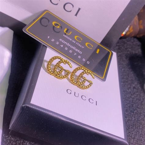 구찌 Gucci 빈티지 심플 더블 G 이어링 위핑