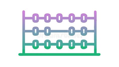 Abacus Tool With Outline Beads Icon Educational Math Vector Vector Design Generative Ai Stock