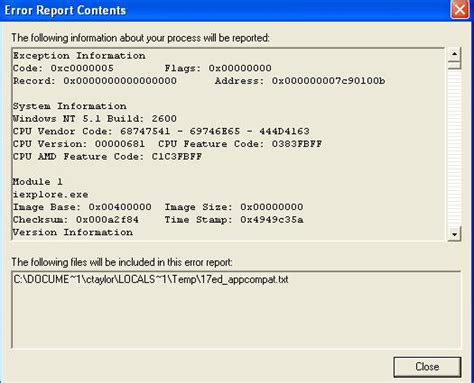 Annoying Ie Error ﻿ Windows