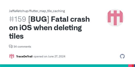Bug Fatal Crash On Ios When Deleting Tiles · Issue 159 · Jaffaketchupfluttermaptile