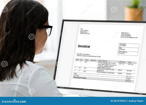 Online Invoice Management Software Stock Image Image Of Electronic Billing 287570929