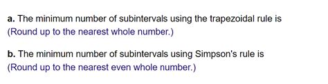 solved estimate the minimum number of subintervals to