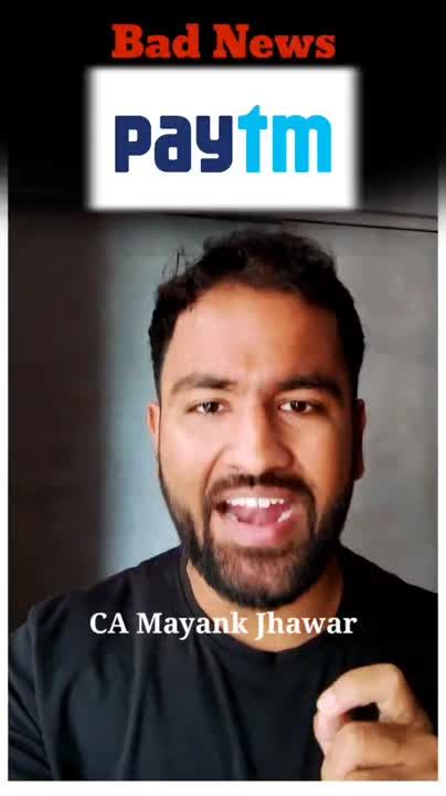 Video Ca Mayank Jhawar On Linkedin Bad News For Paytm Share Fall 20