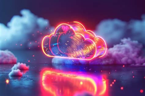 Creative 3d Cloud Computing Icon Stock Illustration Illustration Of