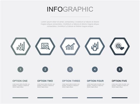 Premium Vector Analytics Icons Infographic Design Template Creative Concept With 5 Options