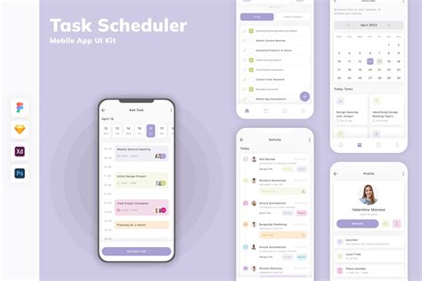 Task Scheduler Mobile App Ui Kit Figma Design Prime Access