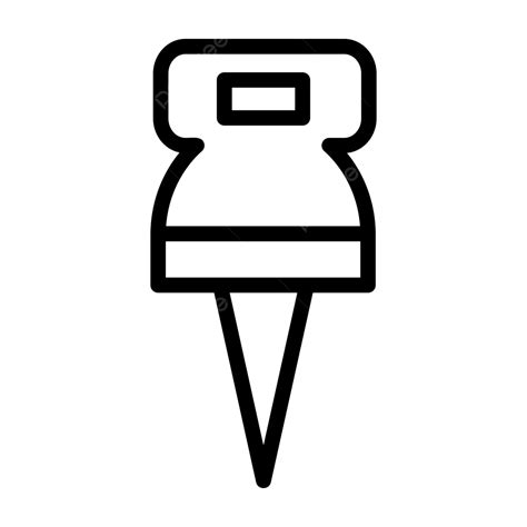 Push Pin Line Icon Vector Push Pin Icon Push Pin Png And Vector With