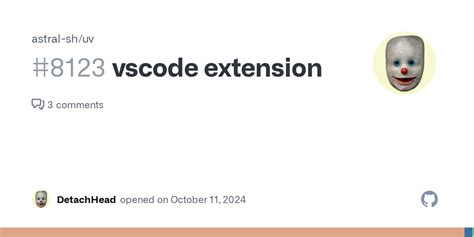 Vscode Extension · Issue 8123 · Astral Shuv · Github
