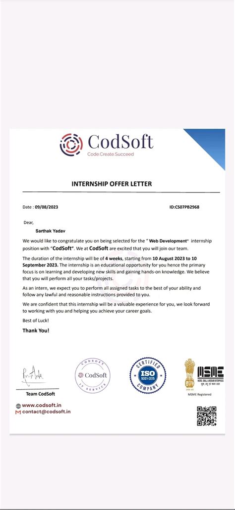 Sarthak Yadav On Linkedin Codsoft