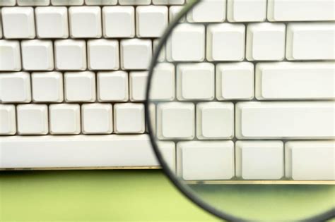 premium photo a closeup view of a magnifying glass focuses on a
