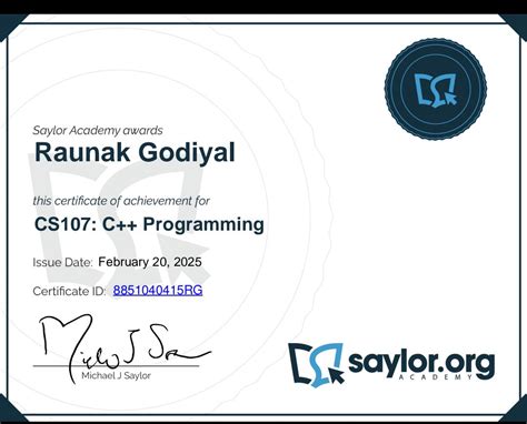 raunak godiyal on linkedin cplusplus coding certification