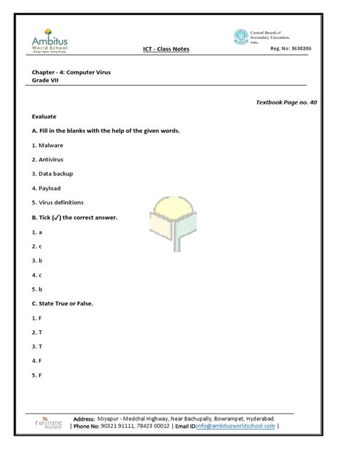 G7caieictchapter 4 Computer Virusclassnotes Pdf Computer Virus