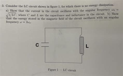 Solved 3 Consider The Lc Circuit Shown In Figure 1 For