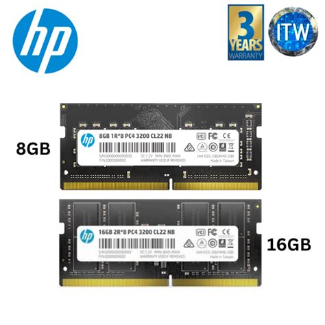 HP S1 DDR4 3200mhz SO DIMM Memory 8GB 16GB Lazada PH
