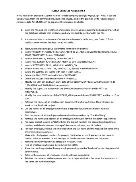 4cerc4 Dbms Lab Assignment 2 Pdf