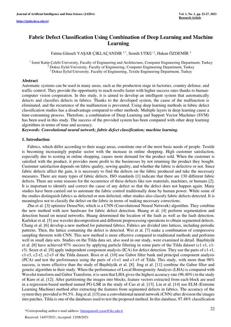 Pdf Fabric Defect Classification Using Combination Of Deep Learning