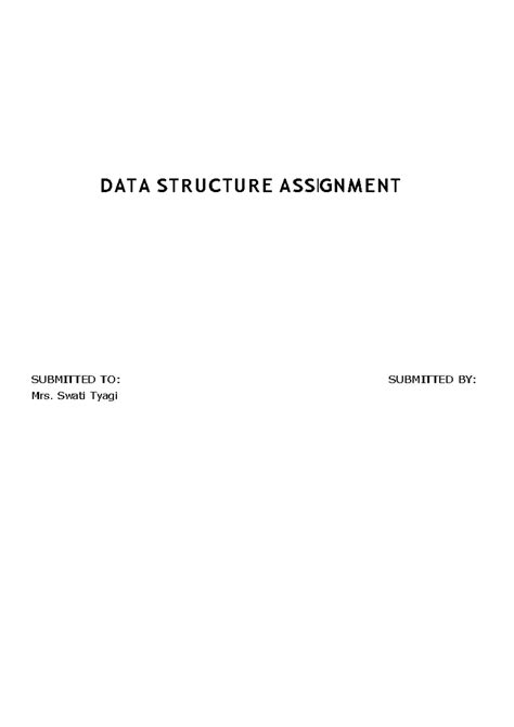 Dsa Assignment 1 Data Stucture Programs Aktu D A T A S T R U C T U