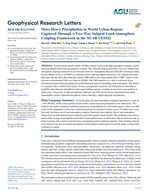Pdf More Heavy Precipitation In World Urban Regions Captured Through