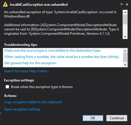 C How Can I Avoid This InvalidCastException Stack Overflow
