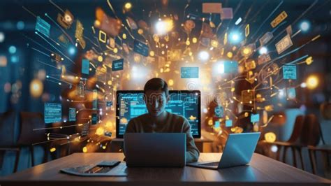 Close Up On Hands Programmer With Disability Using Prosthetic Arm To Work On Laptop Computer